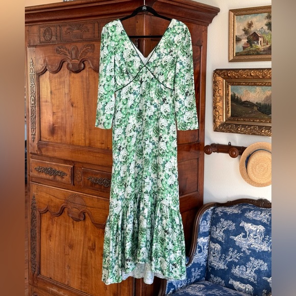 Gianni Bini | Dresses | Gianni Bini Green Floral | Poshmark